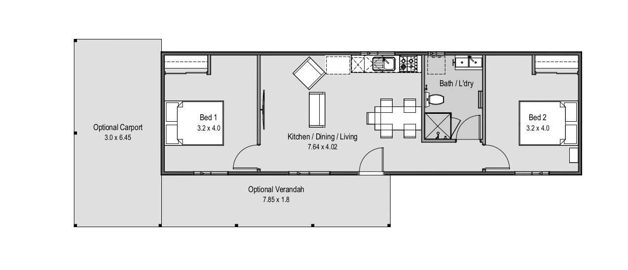 2 Bedroom Modular Homes | The Farmstay's | Prefab Designs