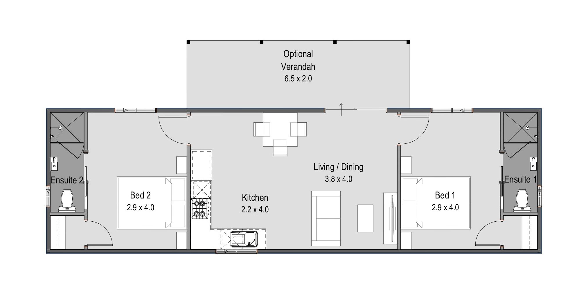 2 Bedroom Modular Home | The Oakhill | Prefab Designs