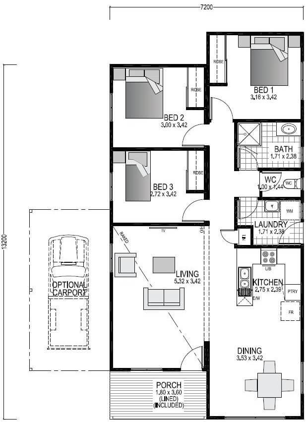 3 Bedroom Modular Home The Rocklea | Evoke Living Homes