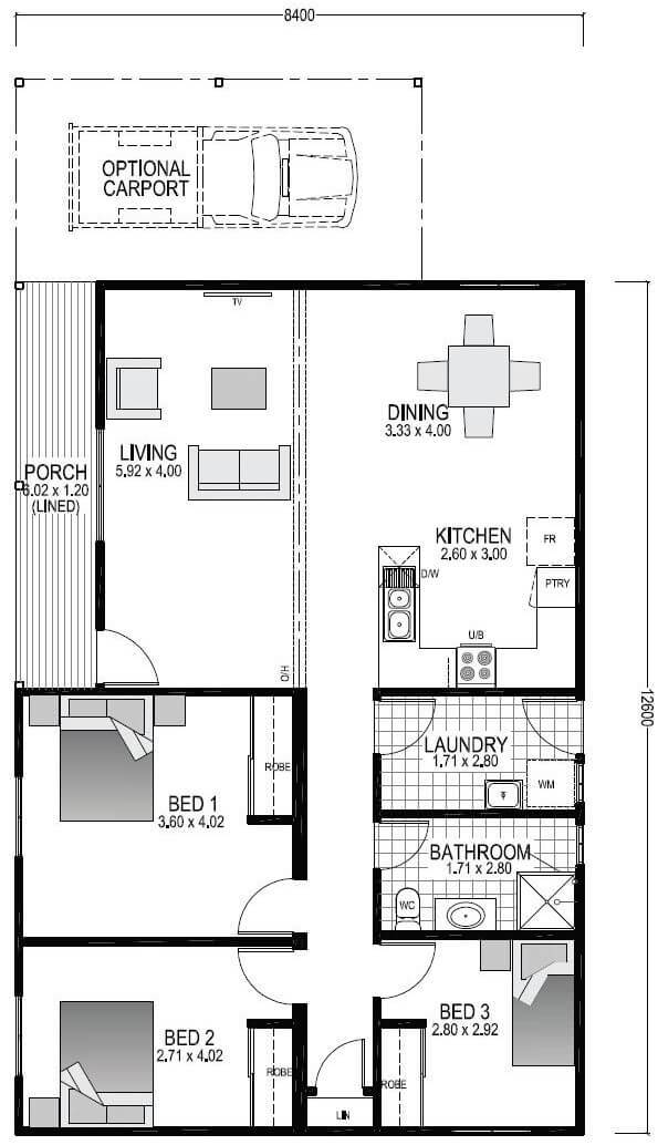 3 Bedroom Modular Home The Tuart | Evoke Living Homes